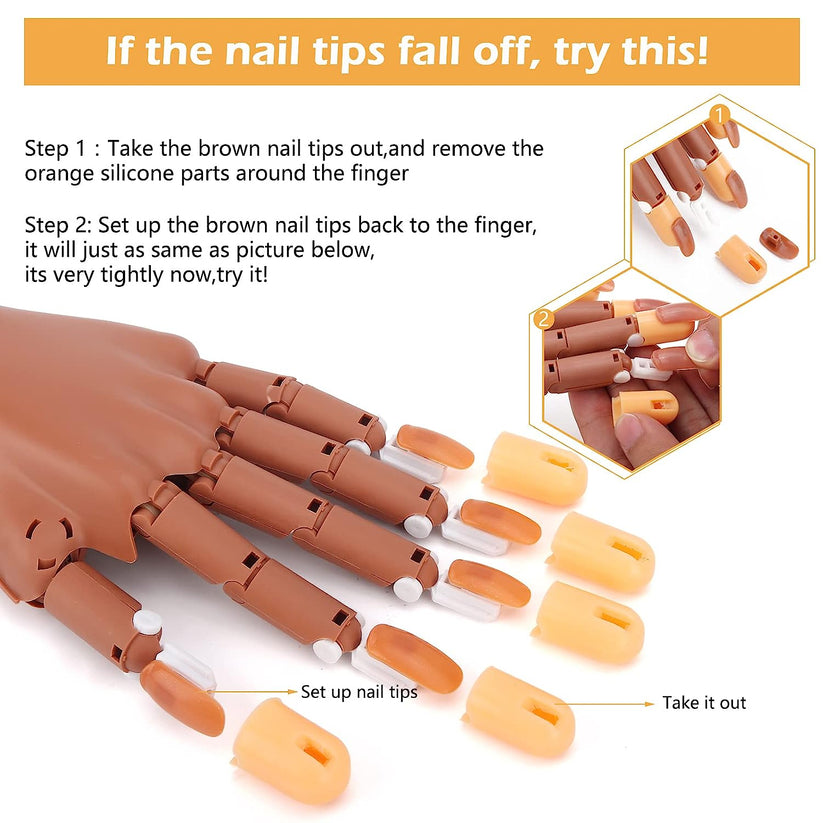 300 PCS Practice Hand for Acrylic Nails Training Kit – Ross Beauty Academy